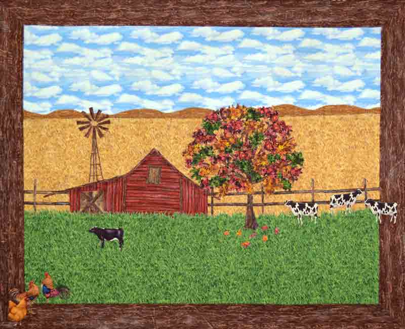 Fall on the Farm – Joyce R. Becker Landscape Quilts
